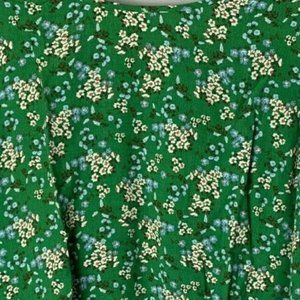 LOFT | Tops | Loft New Cropped Top Wrap Back Green Floral Xl | Poshmark